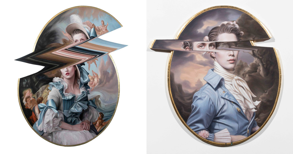 Artist Draws From Classic Portraiture To Create Distorted Paintings