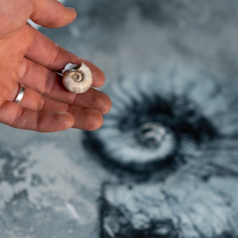 Artist Uses Icy Canvas for Art Inspired by Ammonites