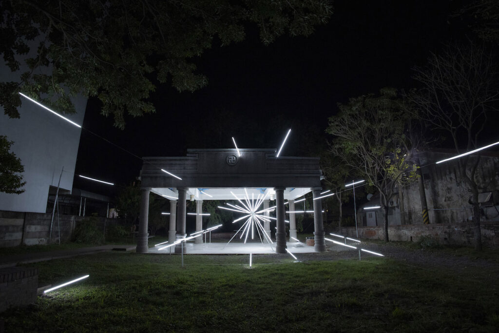 Light Installation Pierces a Buddhist Temple Like a Bursting Star