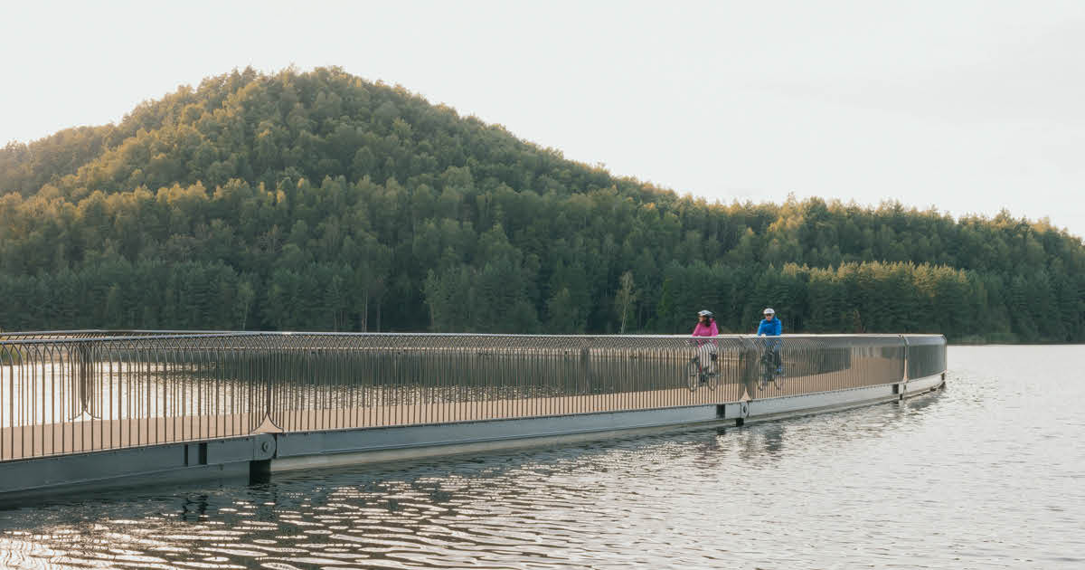 Floating Bicycle Bridge Adapts to Its Unique Mining Landscape