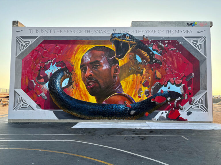 Kobe Bryant Mural in Venice Beach Marks the "Year of the Mamba"