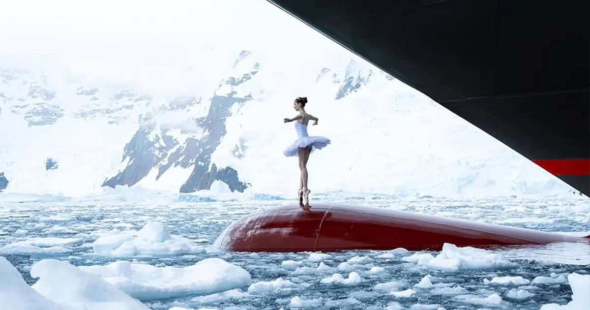 Dancer Bravely Performs on a Ship’s Edge in Antarctica
