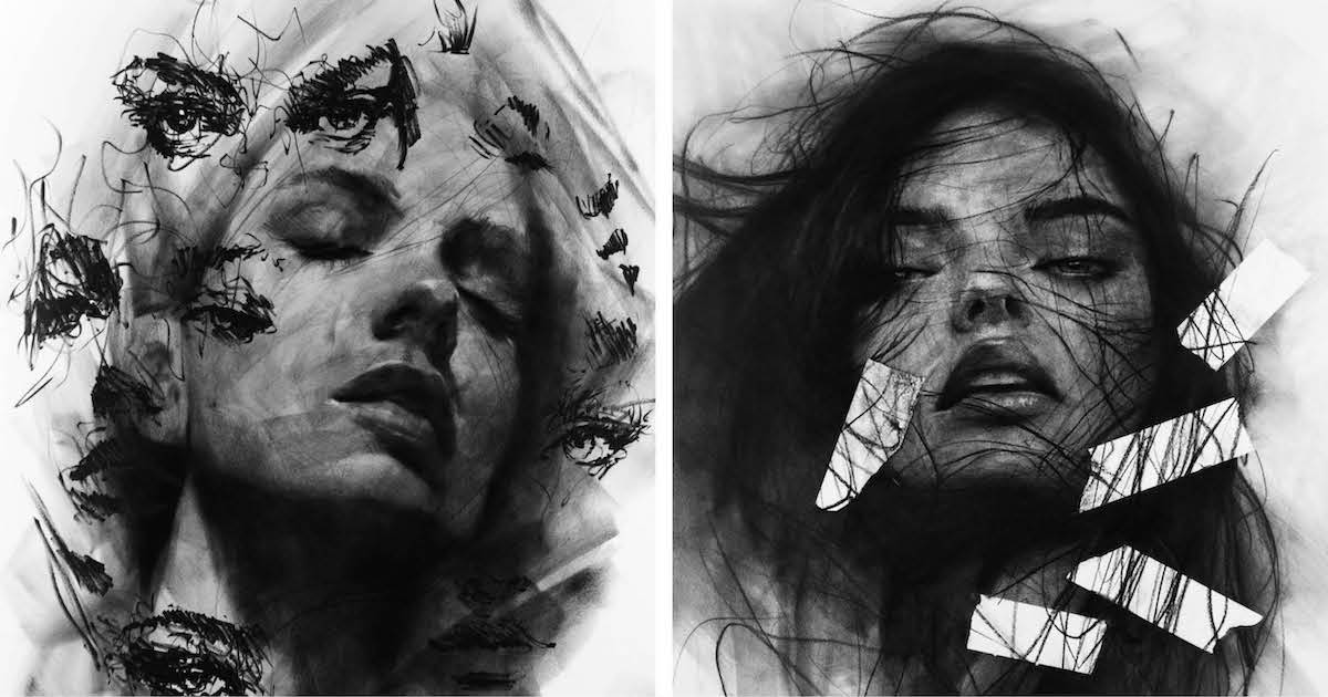 These Portraits Play With the Chaos and Uncertainty of Charcoal