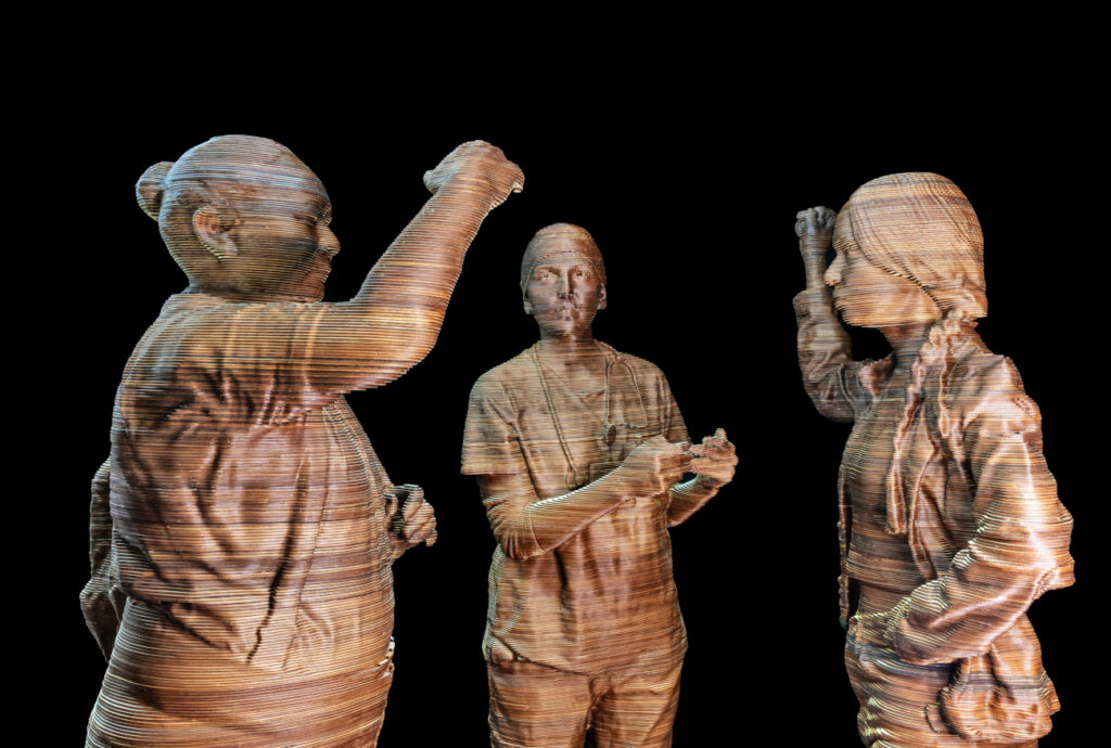 Wooden Sculptures Draw From Chinese Terracotta Warriors to Honor Latino ...