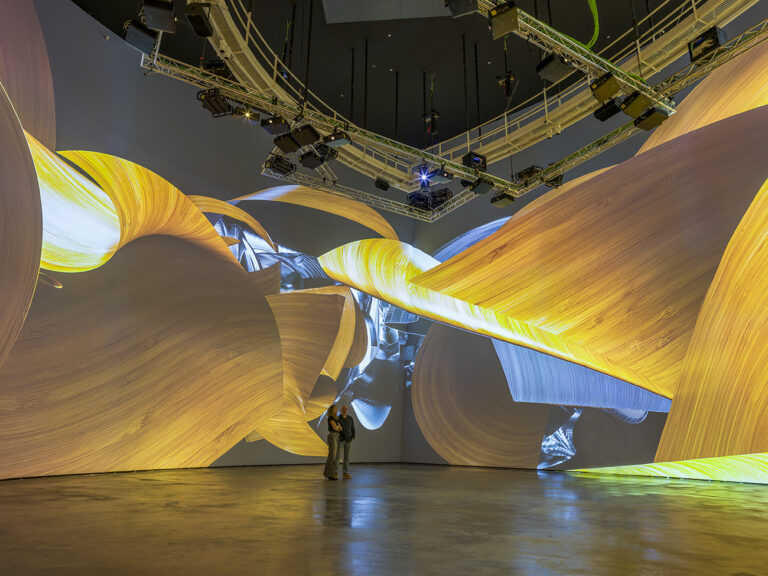 Refik Anadol Creates AI Art Installation Based on Frank Gehry