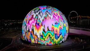 Jen Stark Debuts Psychedelic Artwork on Las Vegas Sphere