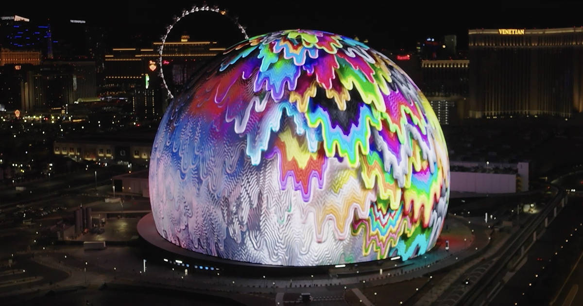 Jen Stark Debuts Psychedelic Artwork on Las Vegas Sphere