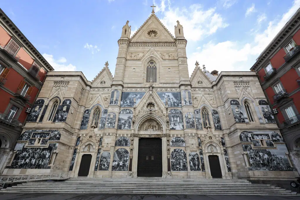 JR Takes Over the Duomo of Naples With Monumental Mural