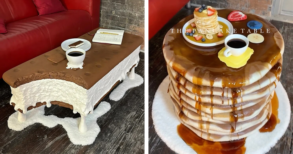 Artist Creates Food-Inspired Tables That Look Real Enough To Eat