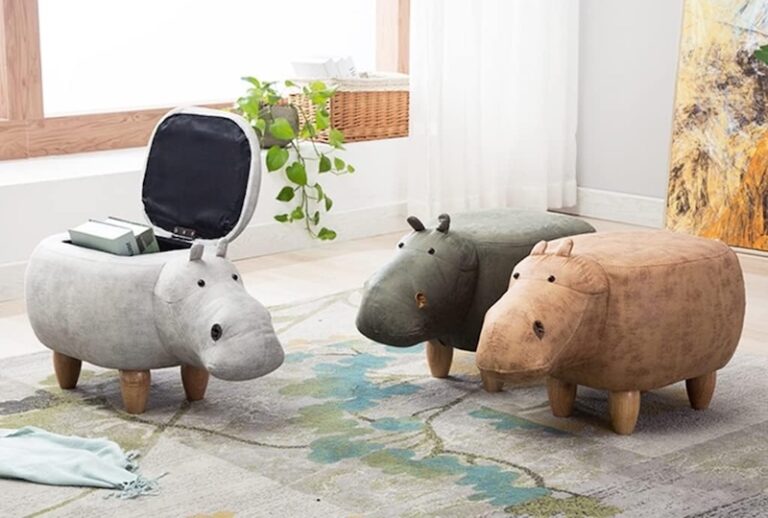 The Cutest Hippo Ottoman for Your Kids Room and Home Decor