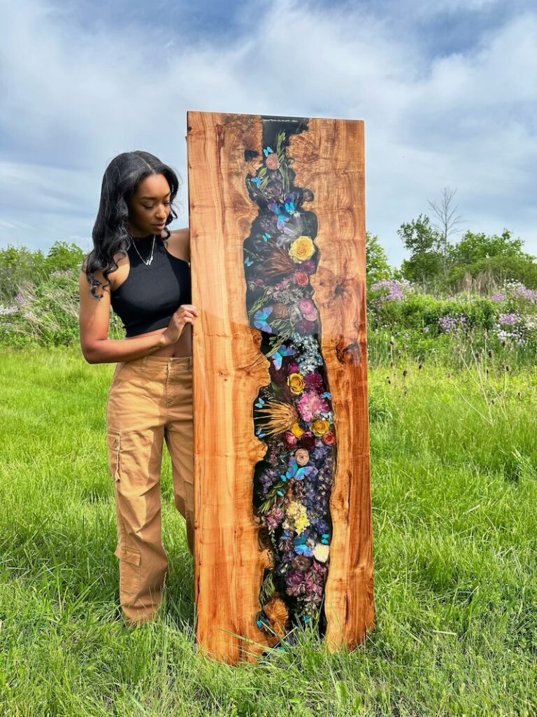 Resin Artist Preserves Found Botanicals in Stunning Table Designs