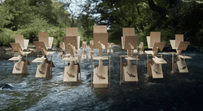 UK River Powers Animated, Kinetic Installation