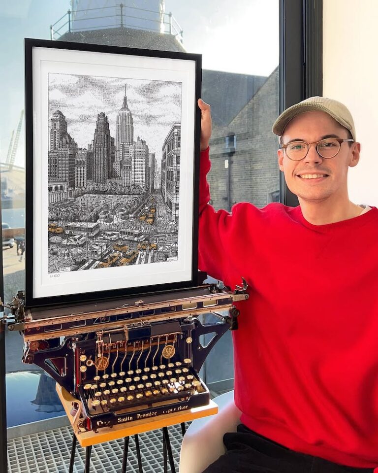 This Artist Uses Vintage Typewriters as a Drawing Tool