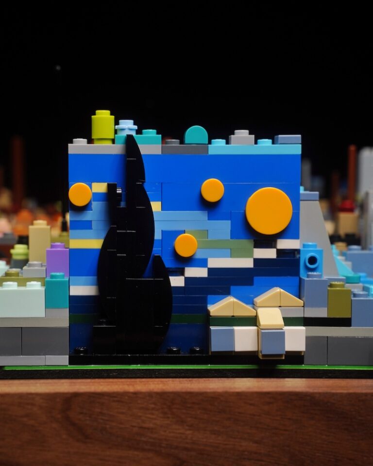 LEGO Artist Transforms Classic Artworks into Pixel-Like Portraits