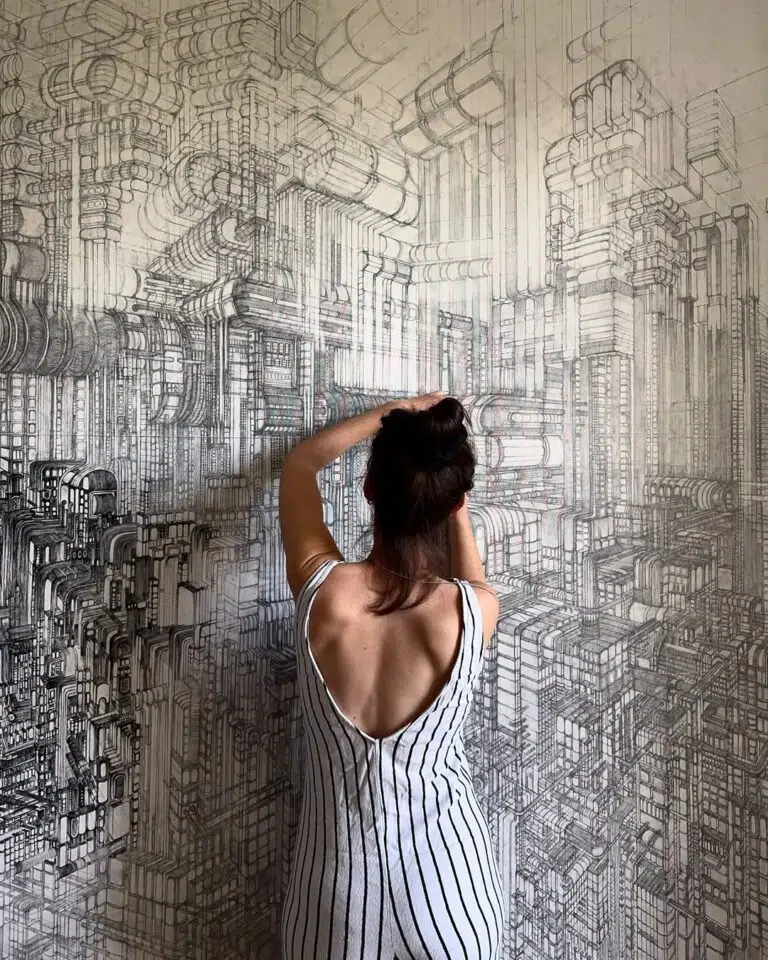 Artist Spends Years Drawing Complex Cityscapes from the Future