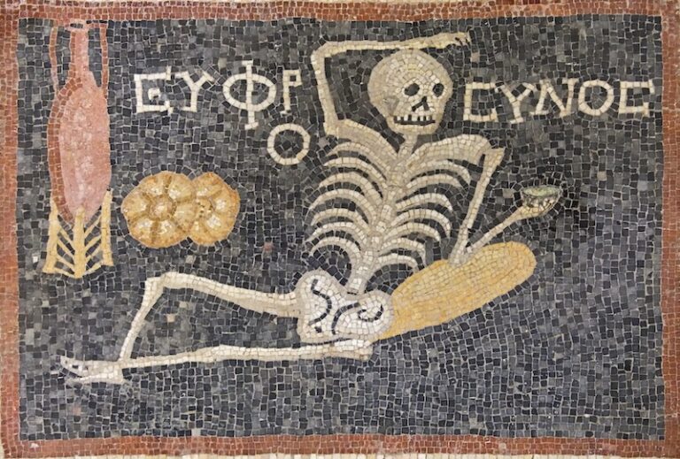 2,400-Year-Old Skeleton Mosaic Reminds Us to "Enjoy Your Life"