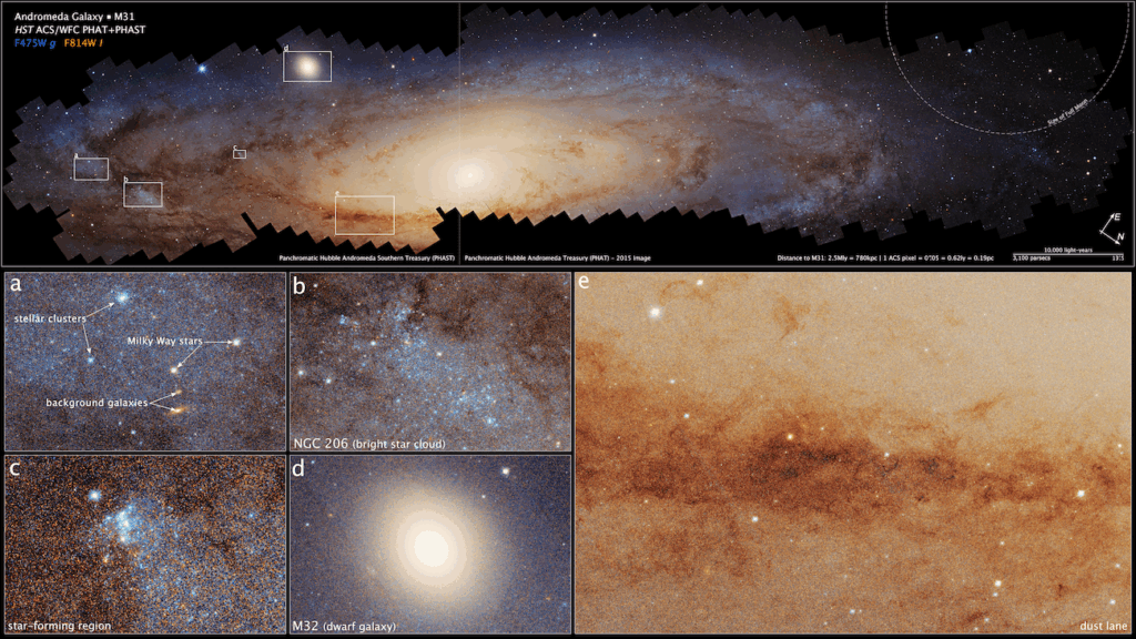 Andromeda Galaxy Panorama Features Over 200 Million Stars