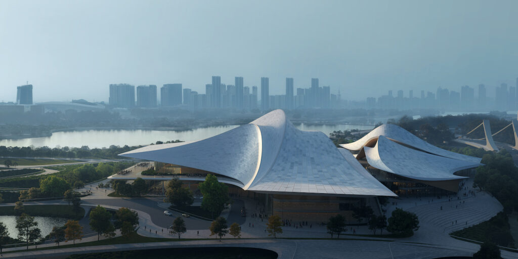 Zaha Hadid Architects Designs Cultural Center With Roof That Rises and ...