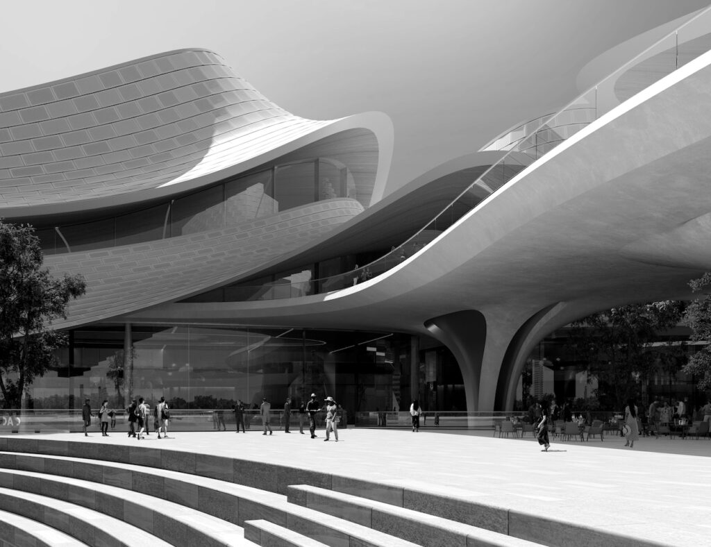 Zaha Hadid Architects Designs Cultural Center With Roof That Rises and ...
