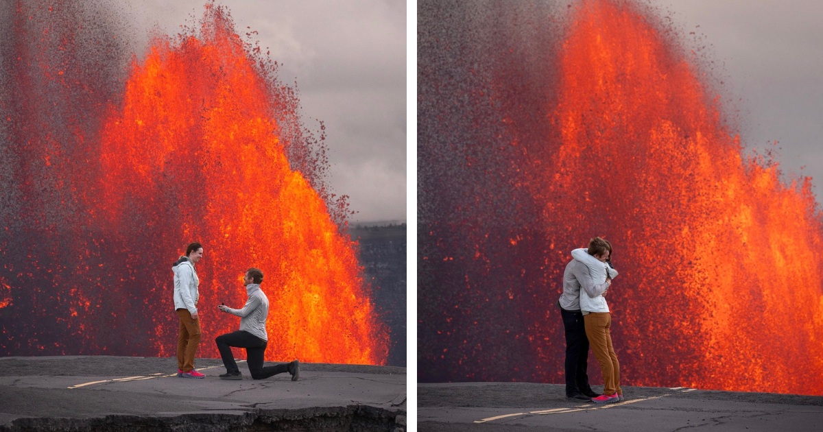 Incredible Proposal Photos in Front of an Active Volcano in Hawaii