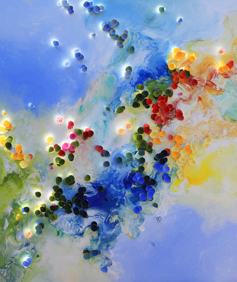 Paintings Splattered With Eggshells Comment on Life’s Fragility