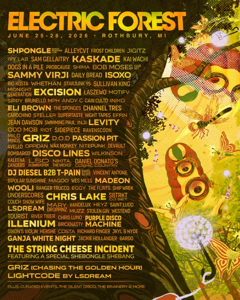 Electric Forest Festival Announces 100 Artists for Its 2026 Lineup